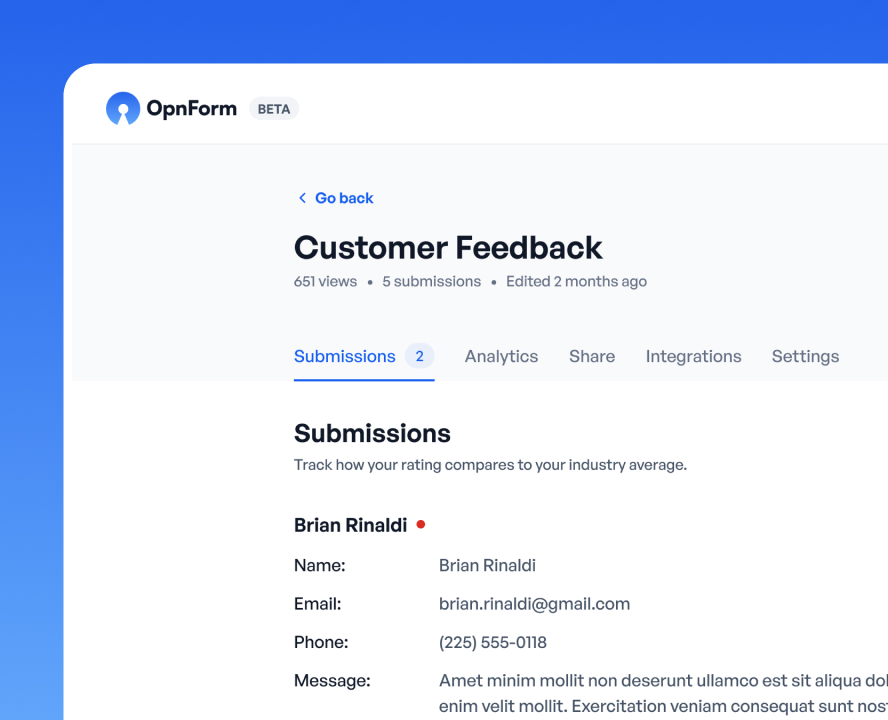 Create beautiful forms for free · WEBFORMS